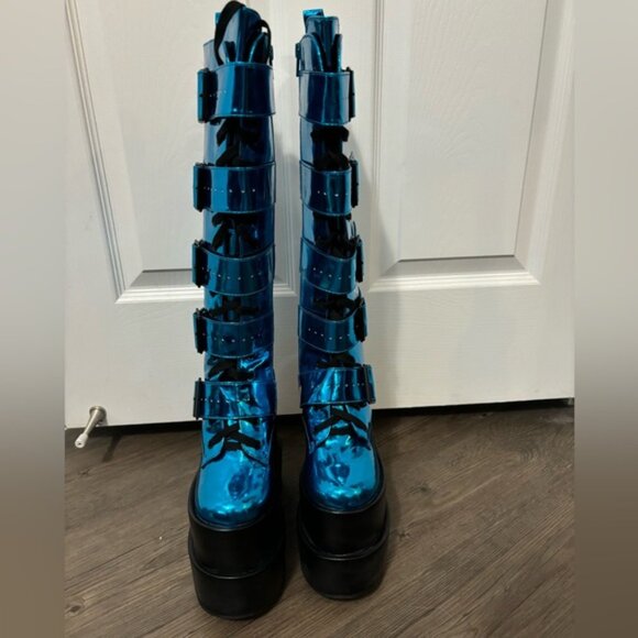 Dolls Kill | Shoes | Nwob Dolls Kill X Hatsune Miku Blue Platform Boots ...
